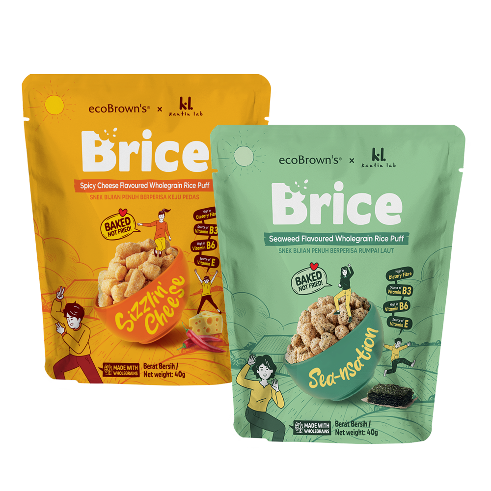 [Not For Sales] Brice Rice Puff 40g - Seaweed & Spicy Cheese – ecoBrown's