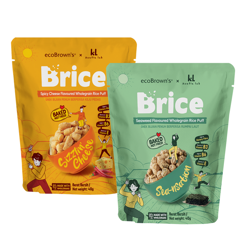 [Not For Sales] Brice Rice Puff 40g - Seaweed & Spicy Cheese – ecoBrown's