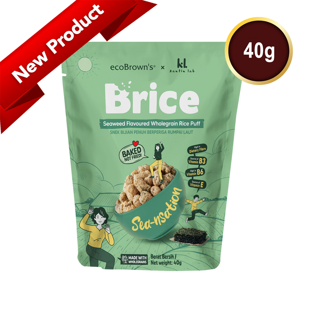 ecoBrown’s Brice Seaweed Flavoured Wholegrain Rice Puff [40g] – ecoBrown's