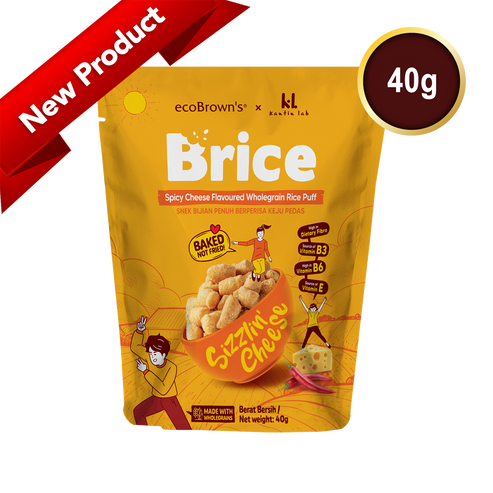 ecoBrown’s Brice Spicy Cheese Flavoured Wholegrain Rice Puff [40g ...