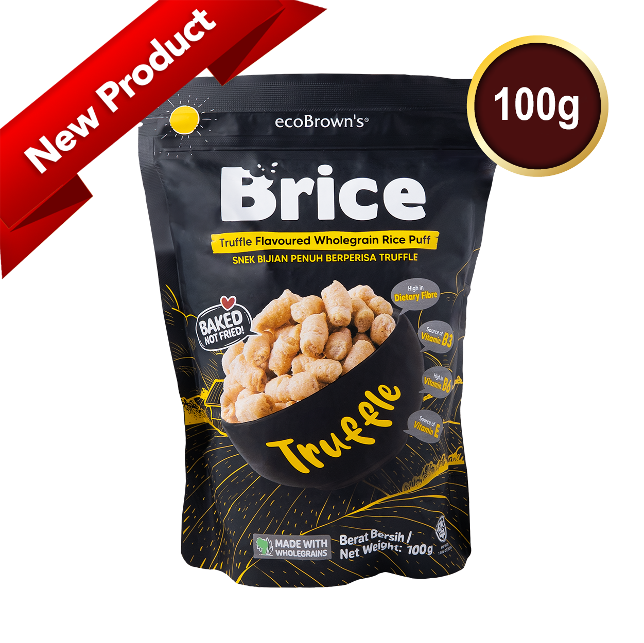 ecoBrown’s Brice Truffle Flavoured Wholegrain Rice Puff [100g] – ecoBrown's