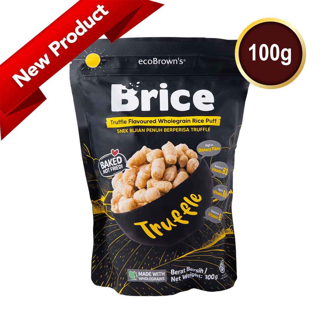 ecoBrown’s Brice Truffle Flavoured Wholegrain Rice Puff [100g] – ecoBrown's