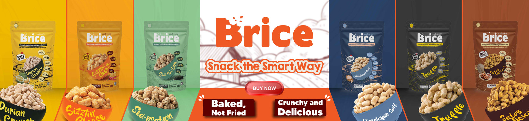 [100g] ecoBrown’s Brice Spicy Cheese Flavoured Wholegrain Rice Puff ...