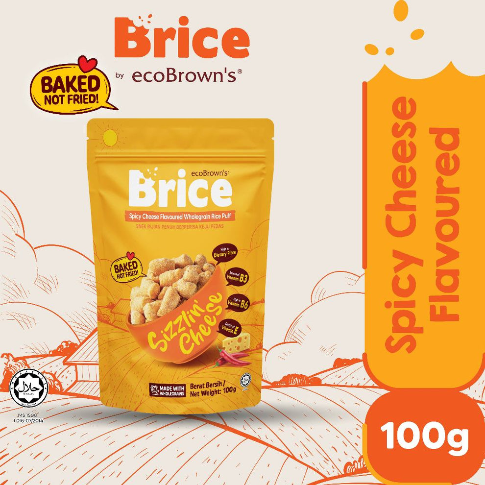 [100g] ecoBrown’s Brice Spicy Cheese Flavoured Wholegrain Rice Puff ...